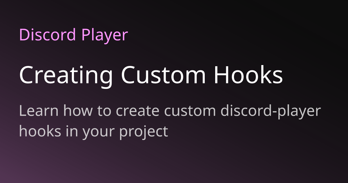 Creating Custom Hooks